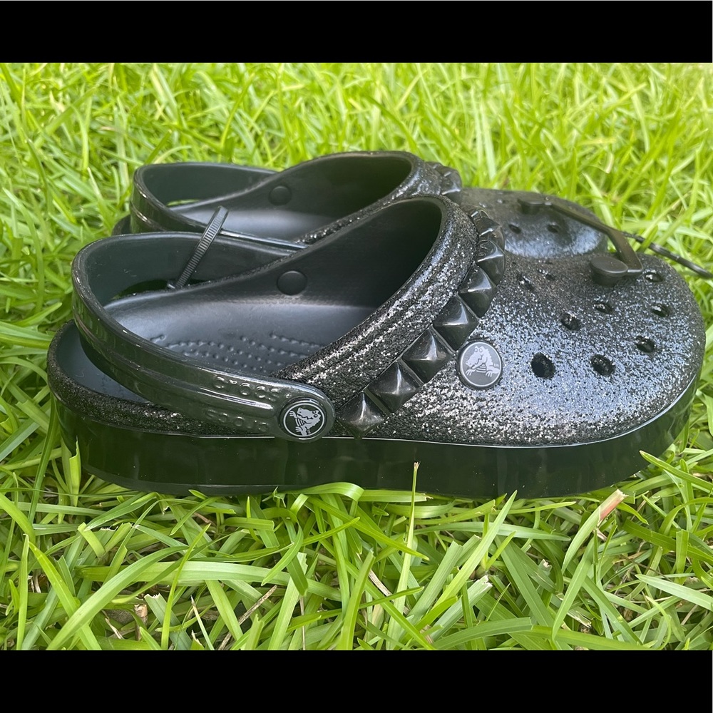 Rare New Collectors 2016 Crocs Crocband Black Glitter… - Gem